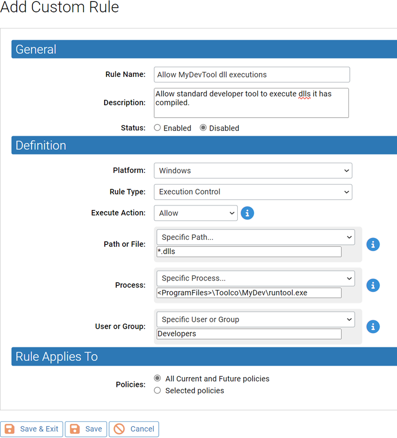 Custom Rule Types and Examples